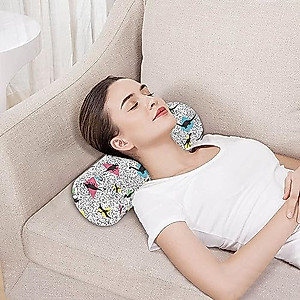 Vnurnrn Cute Dinosaurs Neck Support Pillow Round Neck Roll Bolster Cylinder Pillow Cervical Pillows Leg Pillow for Leg Knee Back Head Support for Camp Study Work Men