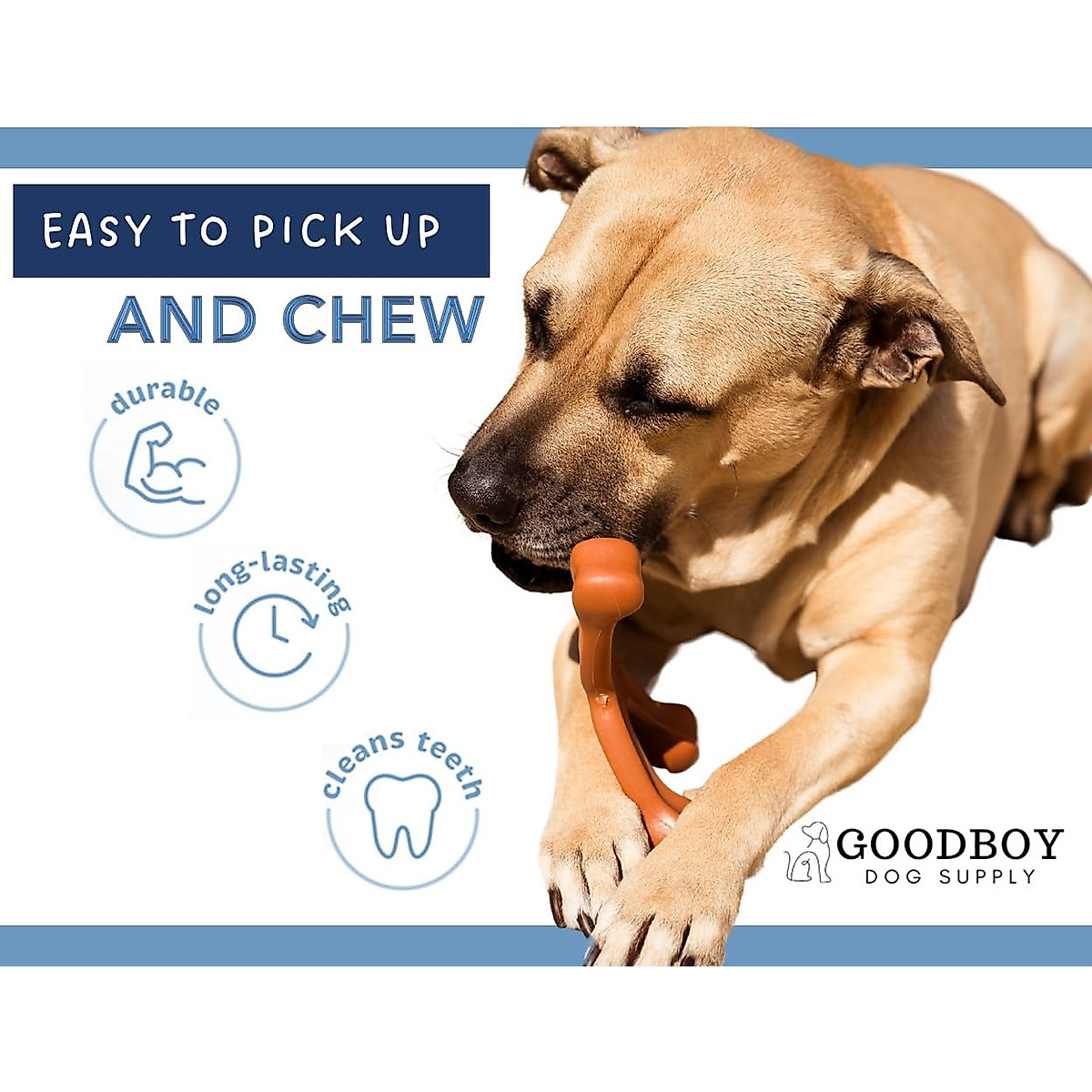 Peanut Butter & Bacon Flavored Dog Chew Toy for Aggressive Chewers - Tough Dog Bone - Heavy Duty and Durable Dog Toy - Nylon Bone Chew Toy for Medium Dogs and Large Dogs