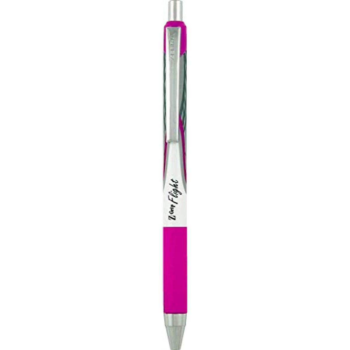 Zebra Pen Z-Grip Flight Retractable Ballpoint Pen, Bold Point, 1.2mm, Assorted Fashion Colors, 4-Count