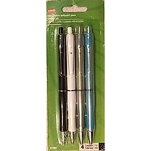 Staples Retractable Ballpoint Pens, 4-pack
