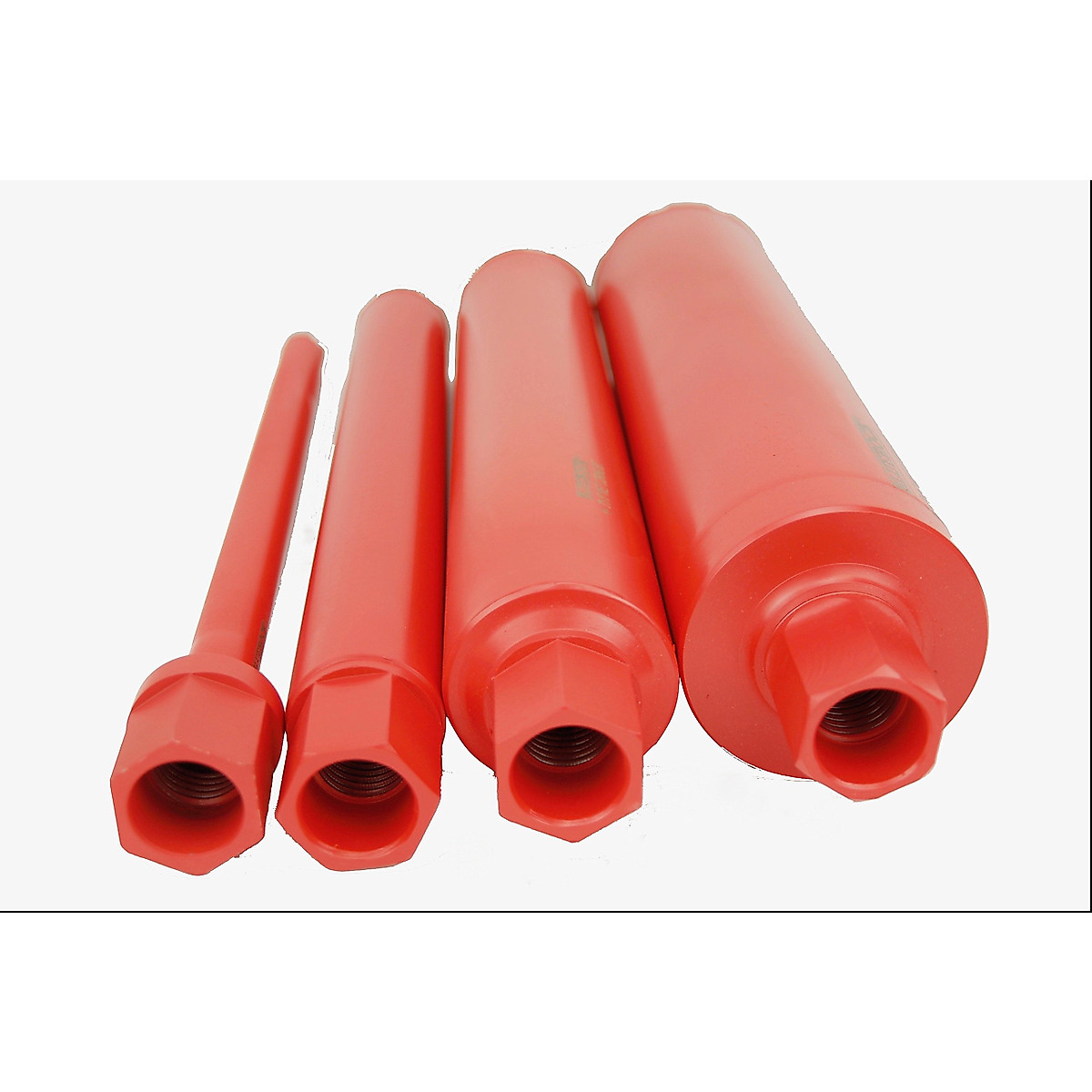 1"-4" Inch Diamond Wet Core Drill Bit Set 1-1/4” Threaded by BLUEROCK Tools for Concrete Rebar Asphalt Brick Rock Masonry Hole Barrel Coring