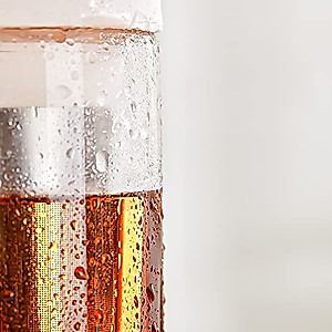 Coffee Cold Brewer Cold Brew Coffee Pot Glass Household Fruit Tea Cold Brew Bottle Ice Drip Coffee Appliance Cold Brew Cup Simple to Use (Color : Brown, Size : 1000ml) (White 1000ml) (Pink 1000ml)