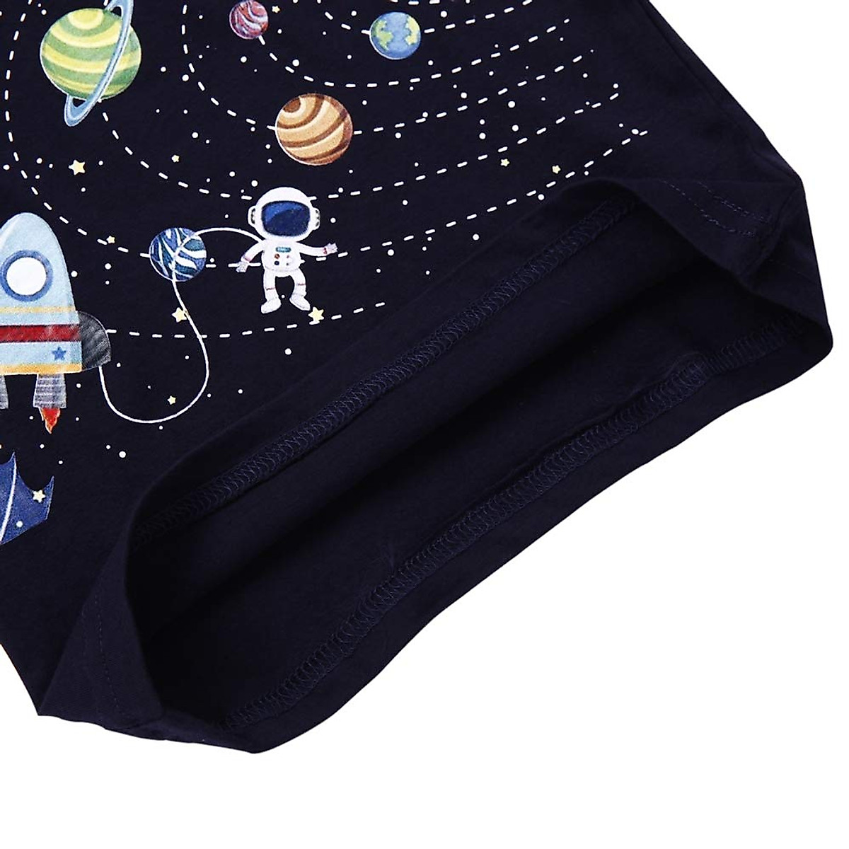 Boys Space Planet Shirts Toddler Boy Long Sleeve Tee Shirt Cartoon Sport Pullover Tops Clothes for Kids 3T