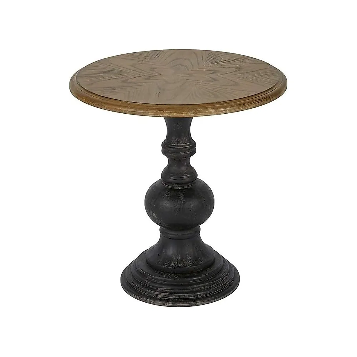 Oakestry Wesley Accent Portable Table Top Round Pedestal Modern Minimalist Design for Living Room Office Small Spaces, Natural, Dia.22