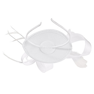 Fascinators Hats for Women Kentucky Derby Hats Tea Party Hats Flower Wedding Church Headband Hair Clip Girls White