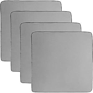 Glogex Outdoor Cushion Covers for Patio Furniture - Gray 24x24x4, Set of 4 Waterproof Patio Cushion Slipcovers Replacement, Outdoor Furniture, Chair, Sofa, Couch