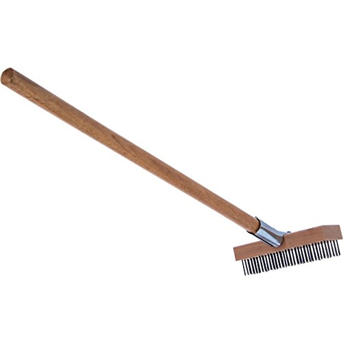 Carlisle FoodService Products Wood Oven Grill Brush & Scraper with Handle, 30 Inches, Natural