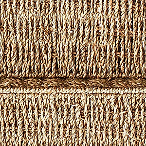 Set of 3 Rectangular Seagrass Baskets with Lids by Trademark Innovations