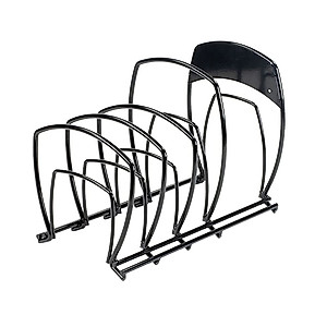 Lodge 5-Tier, Kitchen and Pantry Cast Iron Cookware Storage Organizer, Steel Construction, Matte Black