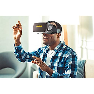 VR Headset with Controller - Virtual Reality Gaming - 3D Glasses Compatible with iPhone 11 XR Samsung Galaxy s10 Xiaomi mi 9. Apple & Android Phone- Professional VR Goggles with Button- Heromask PRO