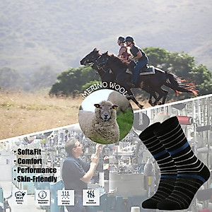 Ortis Ladies' Merino Wool Cushion Crew Socks for Women Outdoor Hiking Hike Trail Lightweight Gifts(MixColor3)