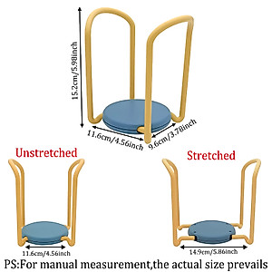 2 Pack Telescopic Tray Storage Rack, Retractable Dish Drying Rack, Multi-Functional Plates Cup Bowl Pot Pan Lid Storage Holder Organizer for Kitchen Counter Cabinet Drawer