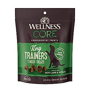 Wellness CORE Soft Tiny Trainers (Previously Petite Treats), Natural Grain-Free Dog Treats for Training, Made with Real Meat, No Artificial Flavors (Lamb & Apple, 6 Ounce Bag)