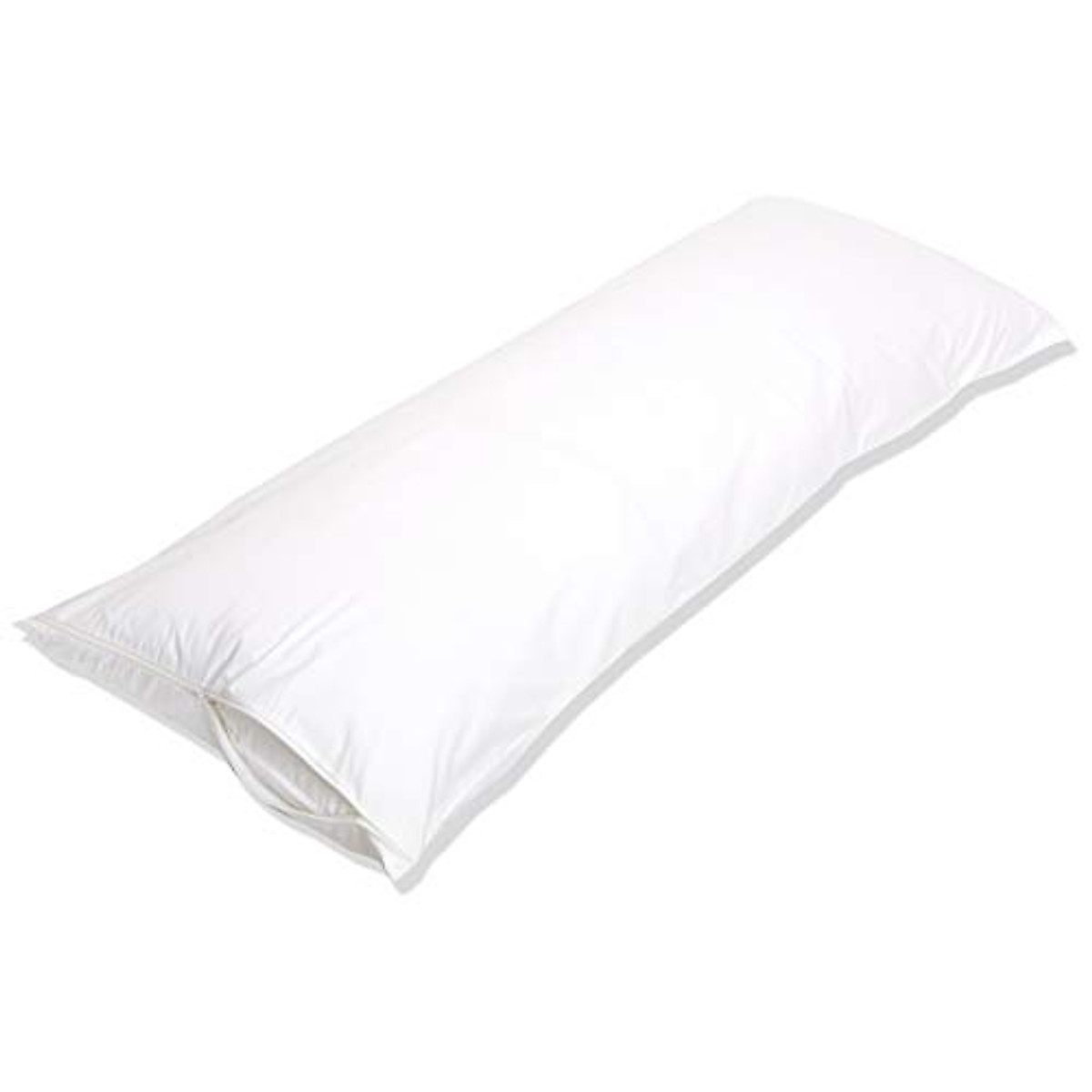 Amazon Basics 100% Cotton Hypoallergenic Pillow Protector Case Body, White, 55" L x 21" W