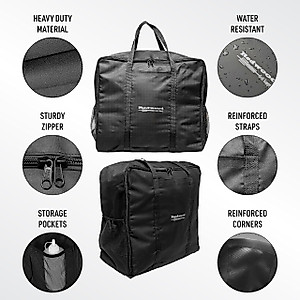 Portable 22" Griddle Carry Bag for Blackstone 22 Inch Griddle and Similar Table Top Grills, Includes Deluxe Storage Pockets for BBQ Toolkit Accessories, Utensils and Squeeze Bottles