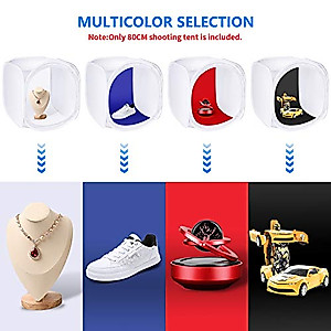 Neewer® 24x24 inch/60x60 cm Photo Studio Shooting Tent Light Cube Diffusion Soft Box Kit with 4 Colors Backdrops (Red Dark Blue Black White) for Photography