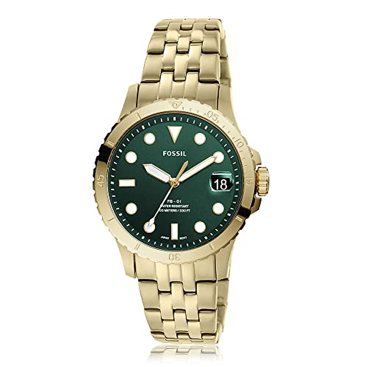 Fossil Women's FB-01 Quartz Stainless Steel Three-Hand Watch, Color: Gold (Model: ES4746)