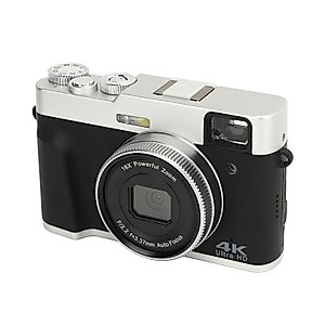 Compact Camera, 3.5 Inch ABS and Aluminum Alloy HD IPS Screen 4K Digital Camera for Travel
