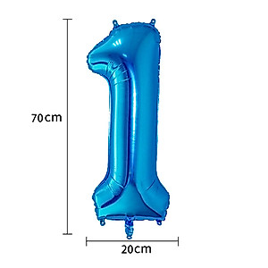 Number 11 Balloons 32 inch Digital Balloon Alphabet 11th Birthday Balloons Digit 11 Helium Balloons Big Balloons for Birthday Party Supplies Wedding Bachelorette Bridal Shower, Blue Number 11