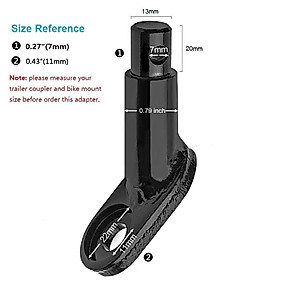Bike Trailer Hitch Coupler Cycling Adapter Accessories Rear Rack Axle Carrier Mount Hitch Attachment for Kids Pets Trailer Cargo
