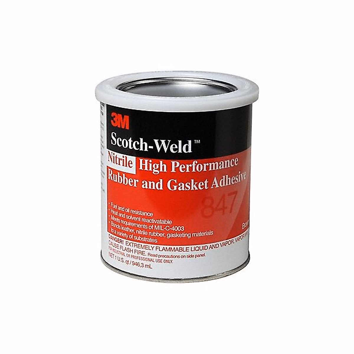 3M Nitrile High Performance Rubber and Gasket Adhesive 847, Brown