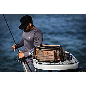 Plano Guide Series 3500 Tackle Bag, Beige, Includes 5 3500 Stowaway Organization Boxes, Premium Soft Fishing Tackle Storage, Waterproof & Non-Skid Base