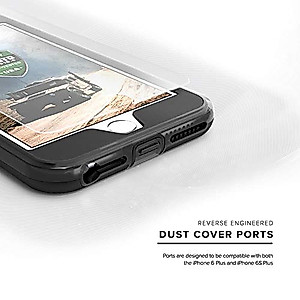 Zizo ION Series for iPhone 8 Plus Case Military Grade Drop Tested with Tempered Glass Screen Protector iPhone 7 Plus 6s Plus Black Smoke