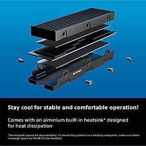 Nextorage Japan 2TB Internal SSD Work with Playstation 5 and PC M.2 2280 with Heatsink PCIe Gen4.0 NVMe NEM-PA2TB/N SYM Maximum Transfer Rate Read: 7300MB/s, Write: 6900MB/s Solid State Drive