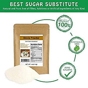 CCnature Stevia Powder Extract Natural Sweetener Zero Calorie Sugar Substitute 4oz