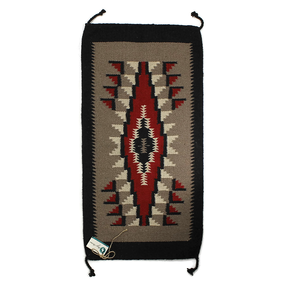 Onyx Arrow Southwest Décor Wool Area Rug, 20 x 40 Inches, Percheron