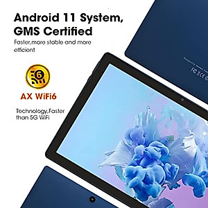 weelikeit Tablet 10 Inch, Android 11 Tablet with 5G WiFi+AX WiFi6,3GB RAM 32GB ROM Tablet PC,Quad-Core Processor,IPS HD Display Tablet with Stylus, 5MP+8MP Camera, Bluetooth,GMS Certified(Blue)