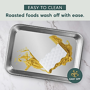 Ultra Cuisine Baking Sheet Pan Set of 2- Professional Bakeware for Roasting, Cooking & More - Food Safe, Warp Resistant, Bake Trays for Oven - Rimmed Half Cookie Sheets for Baking (Aluminum 18 x13")