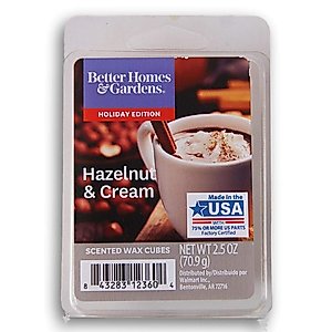 Better Homes and Gardens Scented Wax Cubes 2020 Editions - Hazelnut & Cream - 2.5 Oz