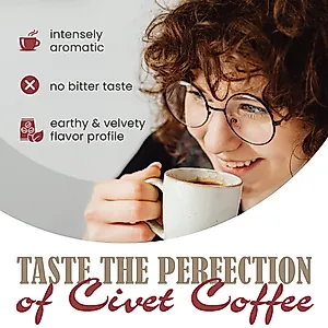 Wild Kopi Luwak, the World’s Most Exclusive Coffee, Sustainably Sourced From Sumatra, Indonesia (100gr / 3.5oz)