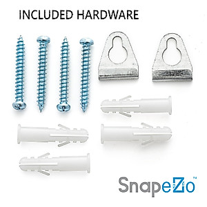 SnapeZo 2-Pack 36x48 Inches Black Poster Frames, Front-Loading Snap Frame, 1.7" Aluminum Profile, Wall Mounted