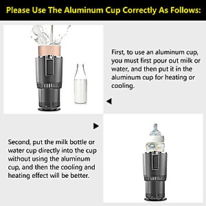 GEEZO 12V/24V Smart Temperature Control Travel Coffee Mug for Car/Truck,Electric Heated Travel Mug 450ML Stainless Steel Tumbler Smart Heating Cup Keep Milk Warm LCD Display Easily Washing Safe