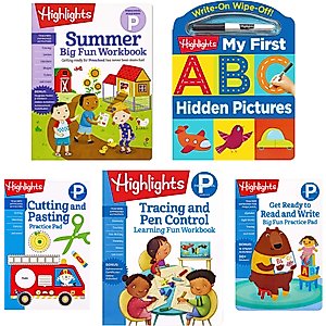 Highlights for Children Summer Learning Pack Getting Ready for Preschool - Reading and Writing, Cutting and Pasting, ABCs