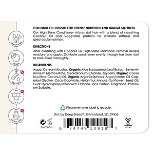 Deep Steep Hair Conditioner, 17oz (Coconut Oil High Shine)