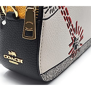 COACH Women's Serena Satchel Crossbody Shoulder Bag (Pebble Leather - DisneyHaring - Spaceship - Chalk Multi)