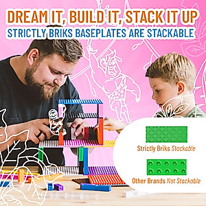 Strictly Briks Compatible with Lego Classic Big Briks Stackable Baseplates, Large Pegs for Ages 3 and Up, 100% Compatible with All Major Brands, Green, 1 Piece, 13.75" x 16.25" Inches