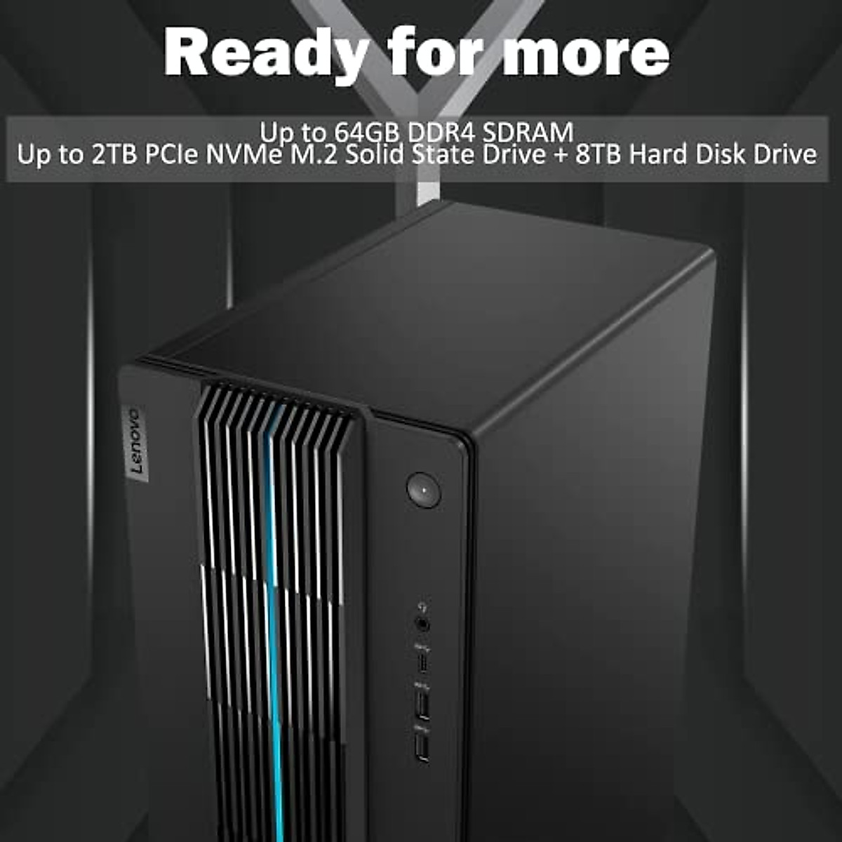 Lenovo IdeaCentre 5 Gaming Desktop, Intel Core i7-12700 Processor, GeForce RTX 3060, 16GB RAM, 1TB SSD + 2TB HDD, RJ45, HDMI, DP, Wired KB & Mouse, Wi-Fi 6, Windows 11 Home