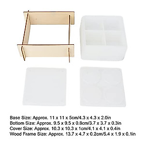 Multilayer Storage Box Mold Set Silicone Trinket Organizer Holder Mold Stackable Flexibility and Durable Use Molds to Make Unique Jewelry Box, Lipsticks Holder Organizer