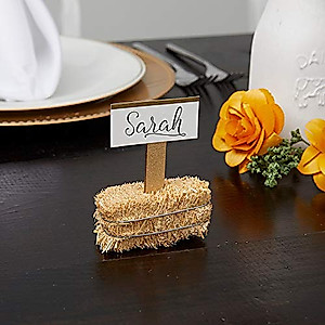 FloraCraft 12 Piece Decorative Straw Bale 1 Inch x 1.25 Inch x 2.5 Inch Natural