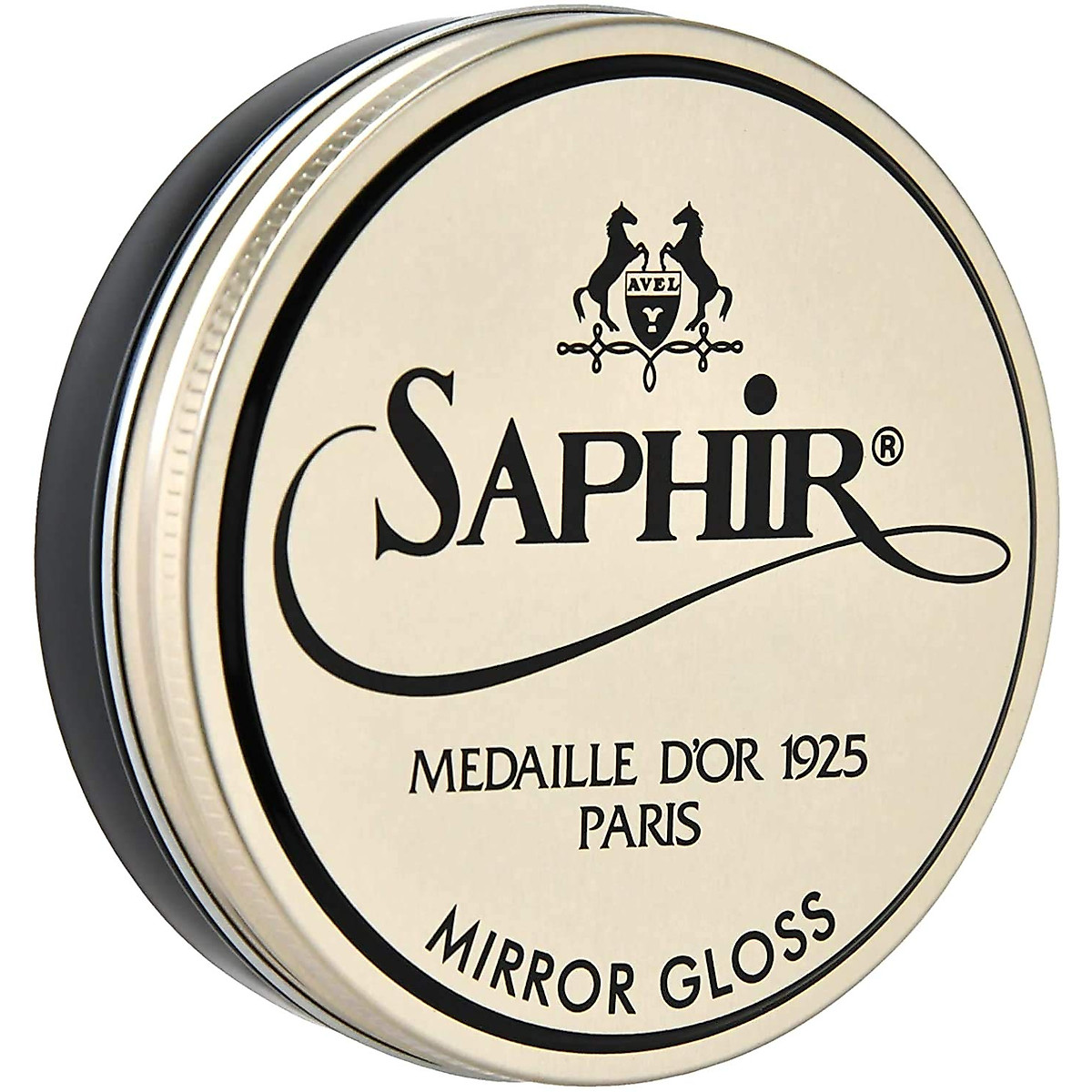 SAPHIR Medaille d’Or Mirror Gloss - Natural Wax Polish for Leather Shoes & Boots - Black