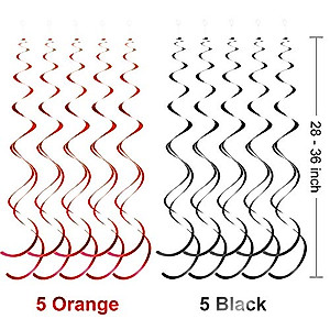 Blulu Halloween Party Hanging Swirl Decorations, Witch Bat Pumpkin and Ghost Spider Foil Swirl Ceiling Hanging Decoration for Halloween Theme Party Outdoor Indoor Decorations Supplies, 30 Pieces