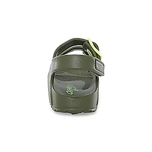 OshKosh B'Gosh Boy's Rivar Sandal, Olive/Lime, 7 Toddler