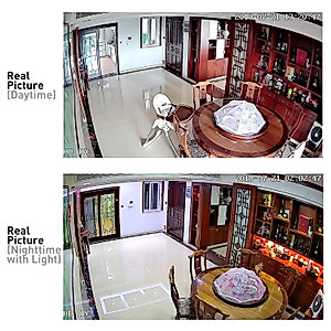 Revotech Zoom Mini POE IP Camera, HD 3MP Indoor Security Camera 2.8-12mm Manual Zoom Lens P2P Remote View CCTV Video Cam H.265 (I712-P Black)