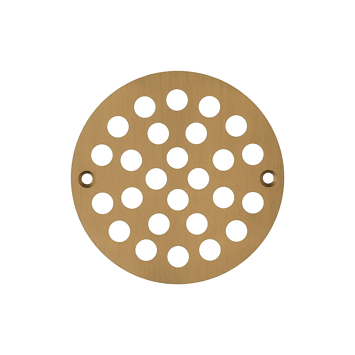 Evangeline 4 Inch Shower Drain Cover Replacement Bathroom Grate Drain Strainer Round (Brushed Gold)