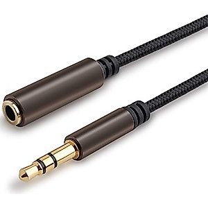 Pasow Headphone Extension Cable 3.5mm Male to Female Stereo Audio Extension Adapter Cable (6FT, Coffee)