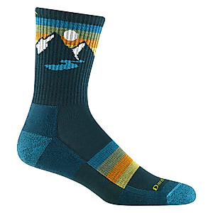 Darn Tough Men's Sunset Ridge Micro Crew Lightweight with Cushion Sock (Style 1997) - Bottle, Medium